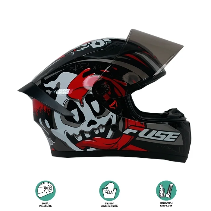 Fuse หมวกกันน็อคเต็มใบ Razor SP Ghost Liker | Motofiix Thailand
